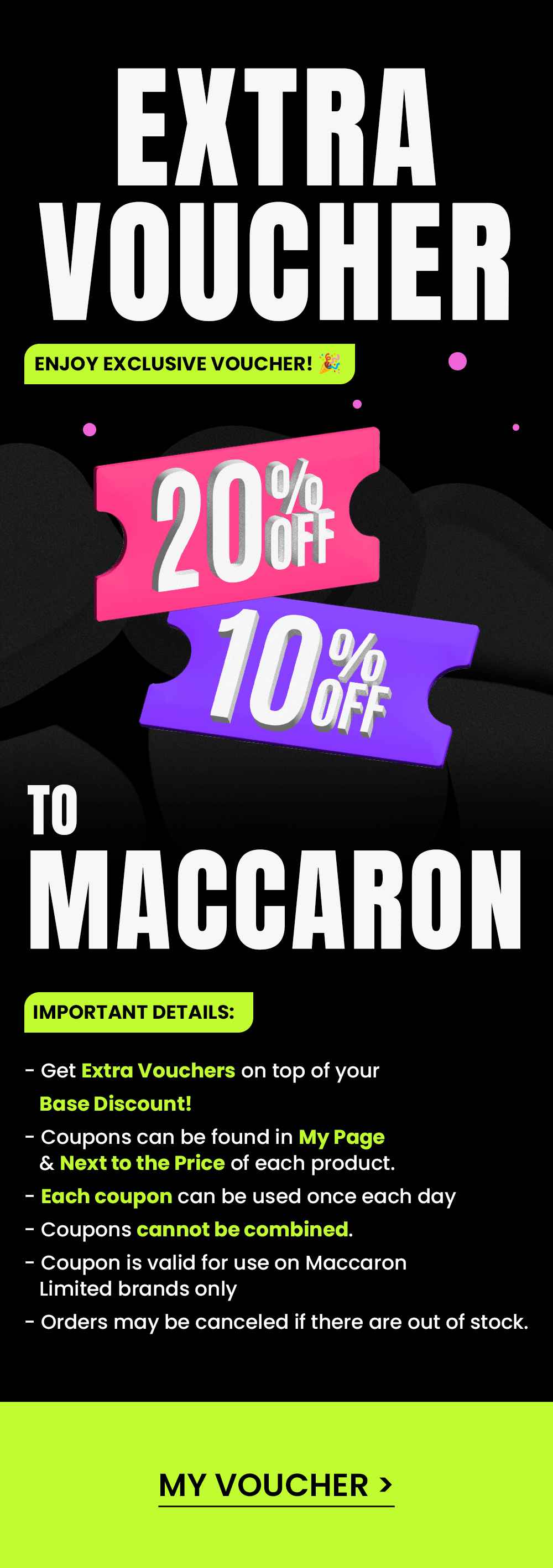 EXTRA VOUCHER - maccaron